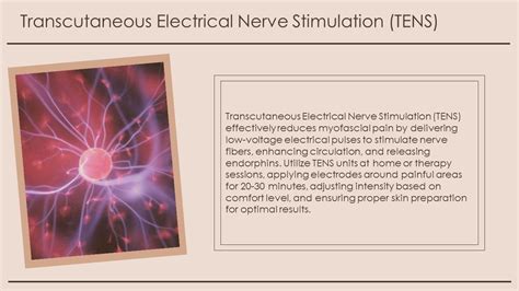 Transcutaneous Electrical Nerve Stimulation Tens Myofasical Ppt Sample St Ai Ss Ppt Example