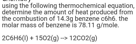 [answered] Using The Following Thermochemical Equation Determine The Kunduz