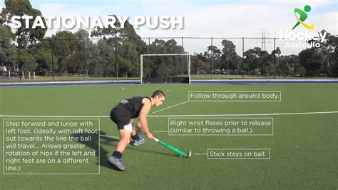 Hockey Austraia Skill Video Stationary Pushing Youtube