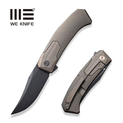 Weknife Shuddan Flipper Knife Titanium Handle 348 Cpm 20cv Blade W