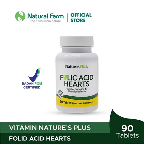 Jual Natures Plus Folic Acid Hearts 90 Tablets Shopee Indonesia