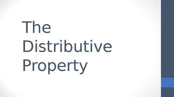 Distributive Property PowerPoint PPT By Comments Lab TpT