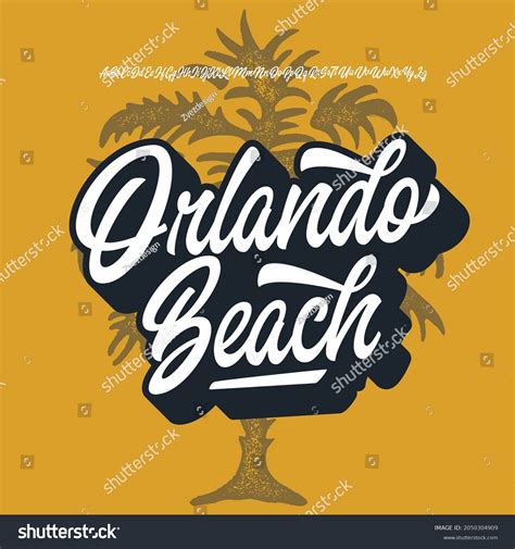 Orlando Beach Original Script Font Vector Stock Vector Royalty Free