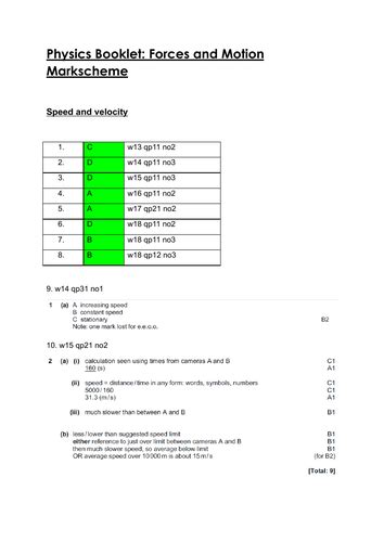 Topical Igcse 0625 Igcse Physics Booklet Teaching Resources