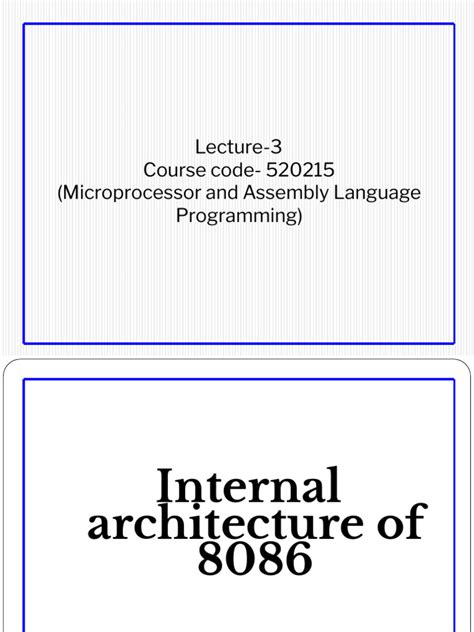 Lecture 3 Microprocessor Cse 4th Pdf Central Processing Unit