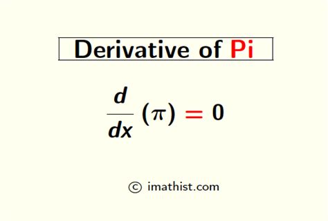 [solved] What Is The Derivative Of Pi π Imath