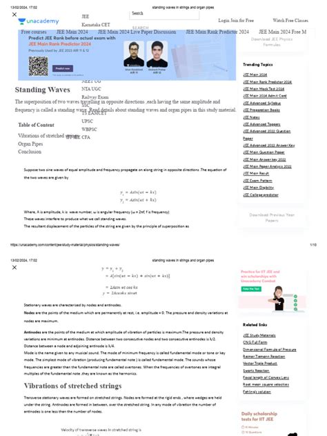 standing waves in strings and organ pipes pdf normal mode waves