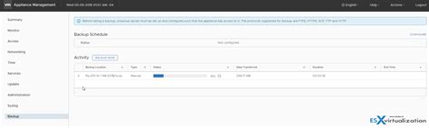 Vmware Vcsa 67 Appliance Backup Setup And Schedule Esx Virtualization