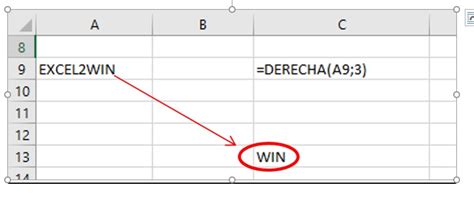 Función Derecha Excel Básico Excel win