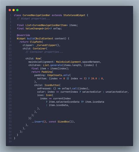 creating a custom curved navigation bar in flutter dev community