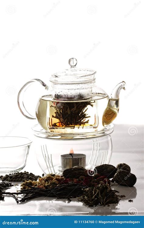 Tea Preparation Process Stock Photo Image