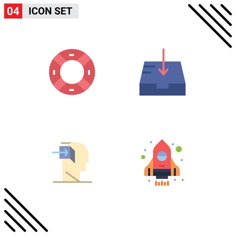 4 Universal Flat Icons Set For Web And Mobile Applications Help Inner