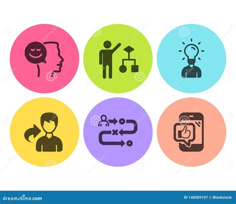 Education Good Mood And Algorithm Icons Set Journey Path Share And Mobile Like Signs Vector