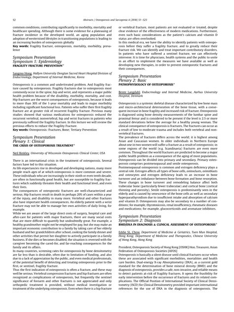 Pdf Fragility Fracture Prevention