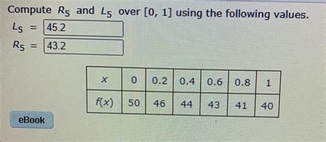 solved compute rs and l5 over [0 1] using the following