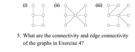 Solved Iii 5 What Are The Connectivity And Edge