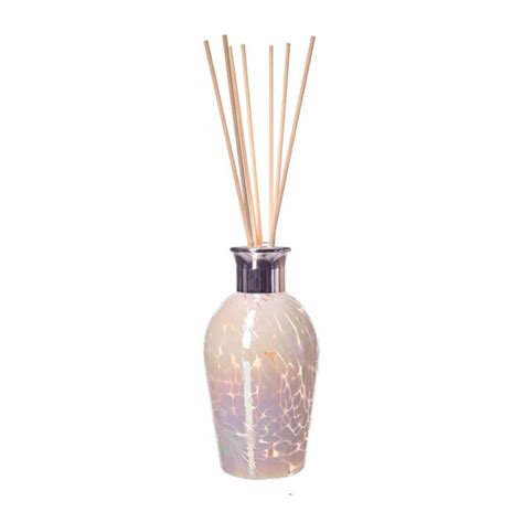 Amelia Art Glass White Iridescence Dome Reed Diffuser Rea02w Candle