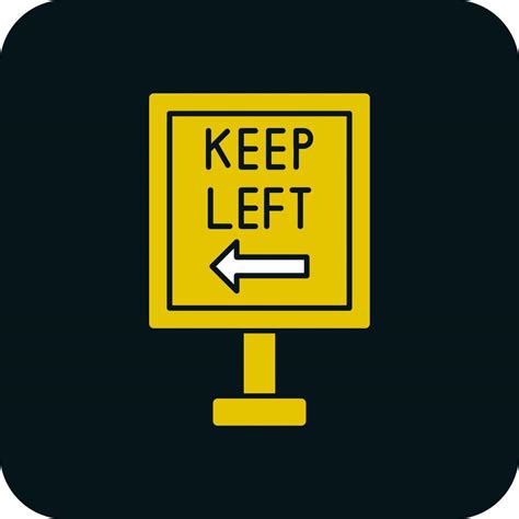 Keep Left Vector Icon Design 29081839 Vector Art At Vecteezy