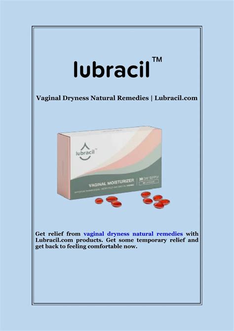 Ppt Vaginal Dryness Natural Remedies Lubracil Com Powerpoint