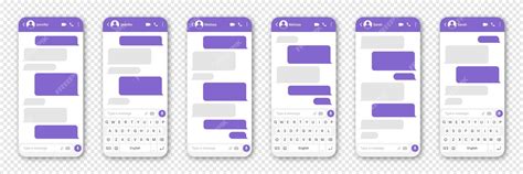 Premium Vector Messaging App Design User Interface Blank Sms Text