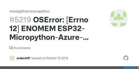 Oserror Errno 12 Enomem Esp32 Micropython Azure Event Hub Client