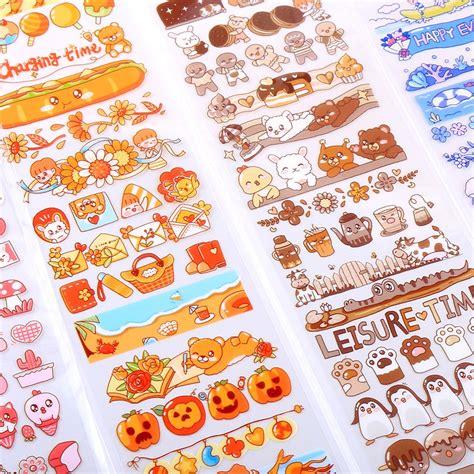 สติ๊กเกอร์ตัวละครญี่ปุ่นน่ารัก Diy สําหรับติดตกแต่งสมุดไดอารี่ Moyl666 Th Thaipick