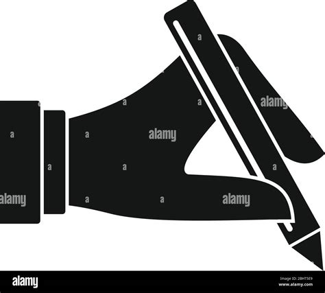 Pen Biometric Authentication Icon Simple Illustration Of Pen Biometric Authentication Vector