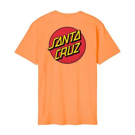 Santa Cruz Skateboards Classic Dot Chest Skate T Shirt Apricot