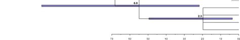 Molecular Clock Bayesian Consensus Tree From Molecular Analysis