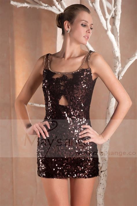 Short Brown Cocktail Dress Brilliance