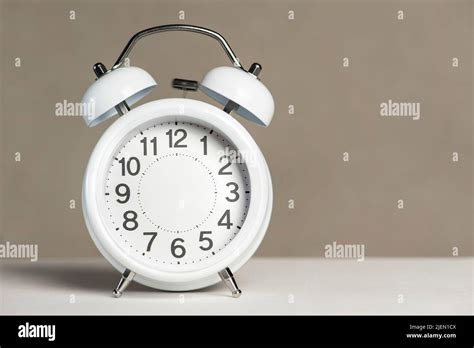 Alarm Clock Without Arrows White Classic Alarm Clock On A White