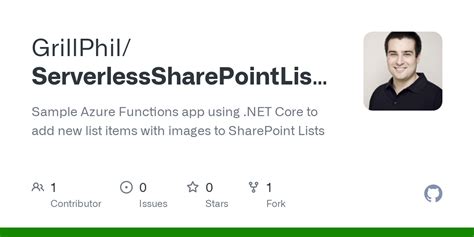 GitHub GrillPhil ServerlessSharePointListsWithImages Sample Azure Functions App Using NET