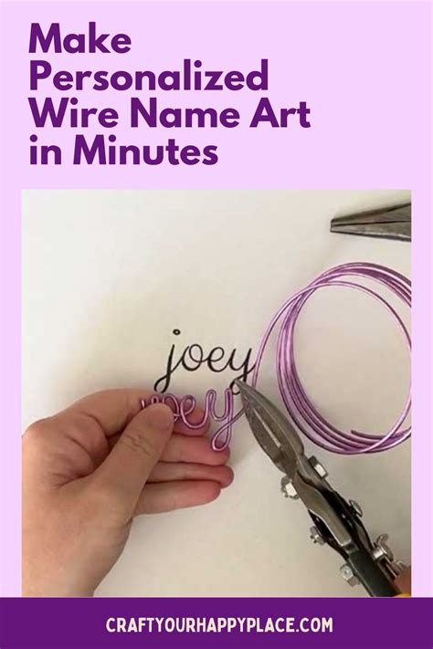How To Make Wire Names Craft Your Happy Place