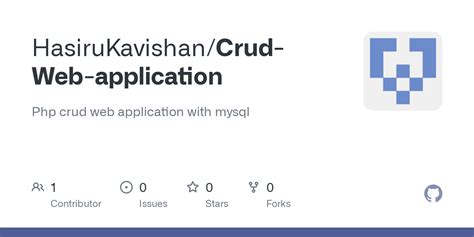 Github Hasirukavishancrud Web Application Php Crud Web Application With Mysql