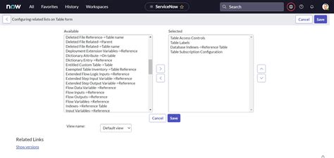 Table Relationships R Servicenow