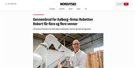 gennembrud for aalborg firma robotten robert får flere og flere venner