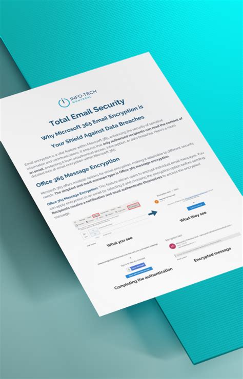 Total Security With Microsoft 365 Email Encryption Info Tech Montreal