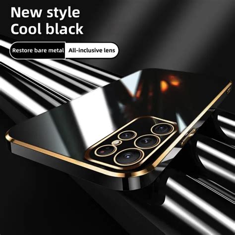 เคสซิลิโคนนิ่มชุบสี่เหลี่ยมสำหรับ Samsung S22ultraเคสป้องกันสำหรับ