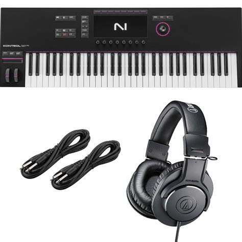 Native Instruments Kontrol S61 Mk3 Keyboard Controller At Ath M20x 2 14 Cables Bundle