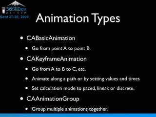 Starting Core Animation PPT