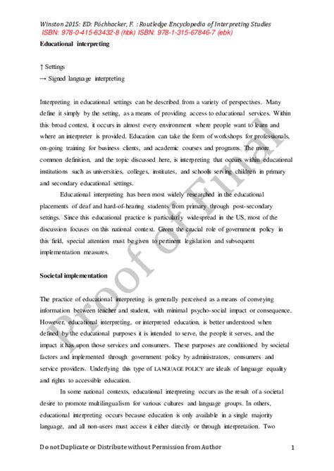 Pdf Educational Interpreting ↑ Settings → Signed Language Interpreting 2015