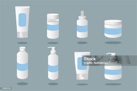 벡터 플라스틱 용기를 설정합니다 스프레이 디스펜서 및 스포이드가 있는 병 크림 병 튜브 화장품 패키지 모형 개체 그룹에 대한 스톡 벡터 아트 및 기타 이미지 Istock