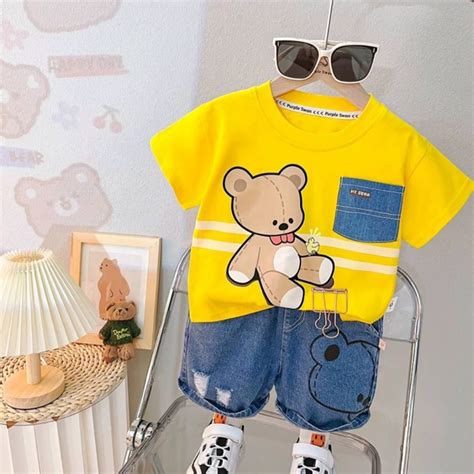 خرید و قیمت لباس بچگانه ست پسرانه ست اسپورت تیشرت شلوارک وارداتی مناسب