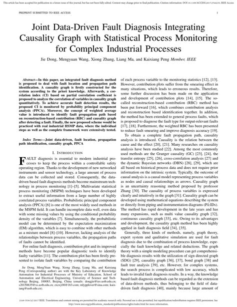 Pdf Joint Data Driven Fault Diagnosis Integrating Causality Graph