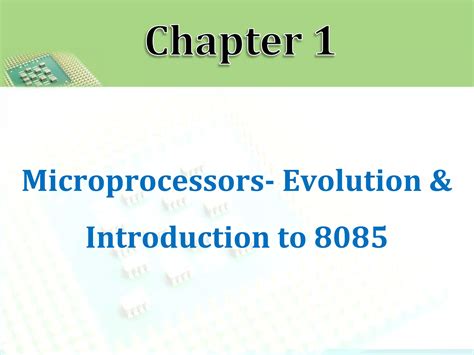Origin Of Microprocessor And Classification Of Microprocessor Ppt