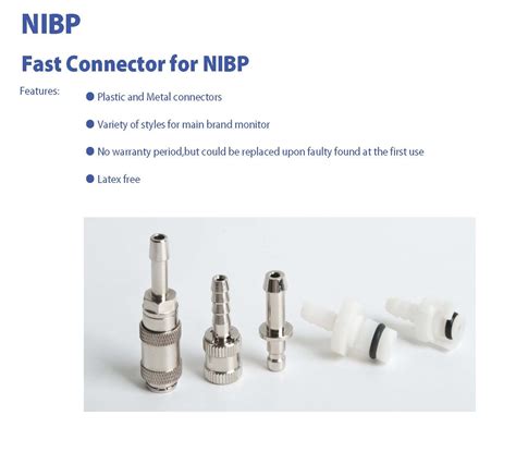 สายยางวดความดน NIBP Air Hose และขอตอสายยางวดความดน NIBP Connectors สำหรบเครอวดความดน