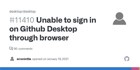 Unable To Sign In On Github Desktop Through Browser · Issue 11410