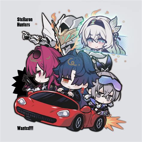 Firefly Kafka Silver Wolf Blade And Sam Honkai And 1 More Drawn By Platinum O0baijin0o