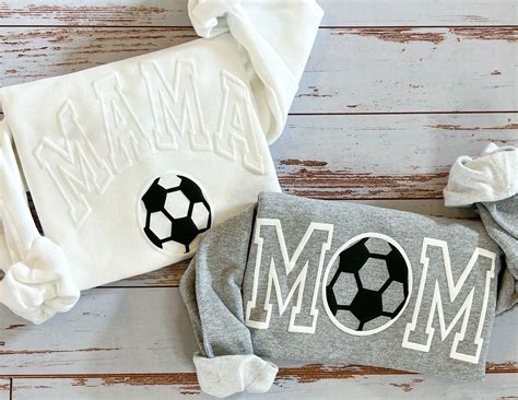 3d Puff Soccer Mommama Sweatshirt Cotton Press Co