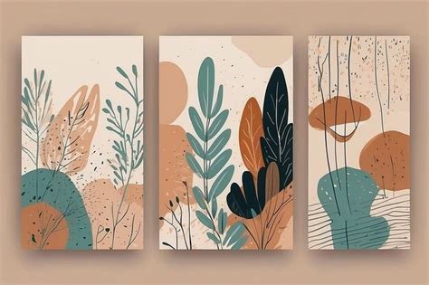 Premium Photo Creative Minimalist Hand Draw Abstract Art Background Modern Aesthetic